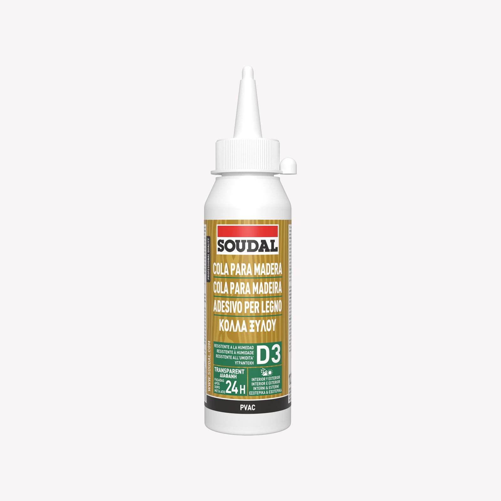 Cola Branca para Madeira Rápida Resistente à Humidade D3 | Soudal