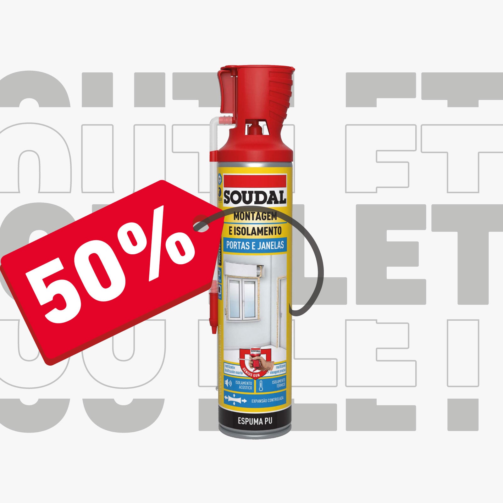 Espuma Genius Gun Portas & Janelas | Soudal